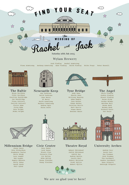 Venue Bespoke Table Plan | Paper and Inc