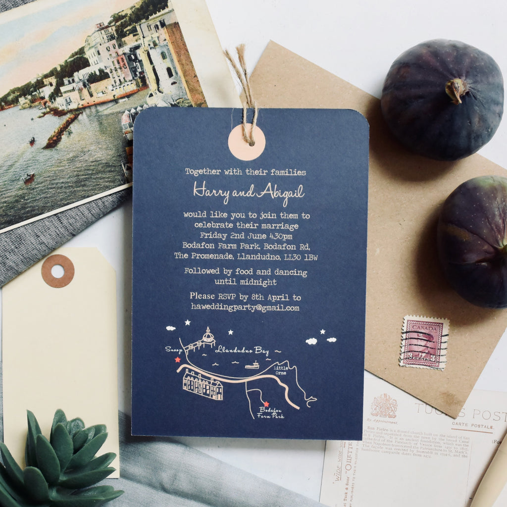 Luggage Tag Wedding Invitation | Paper and Inc