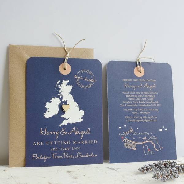Luggage Tag Wedding Invitation | Paper and Inc